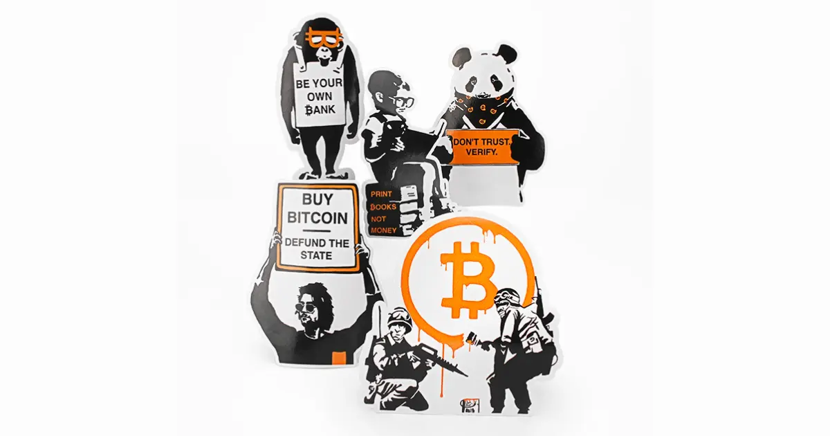 5 Cyber Stickers Pack • Cryptosteel.com